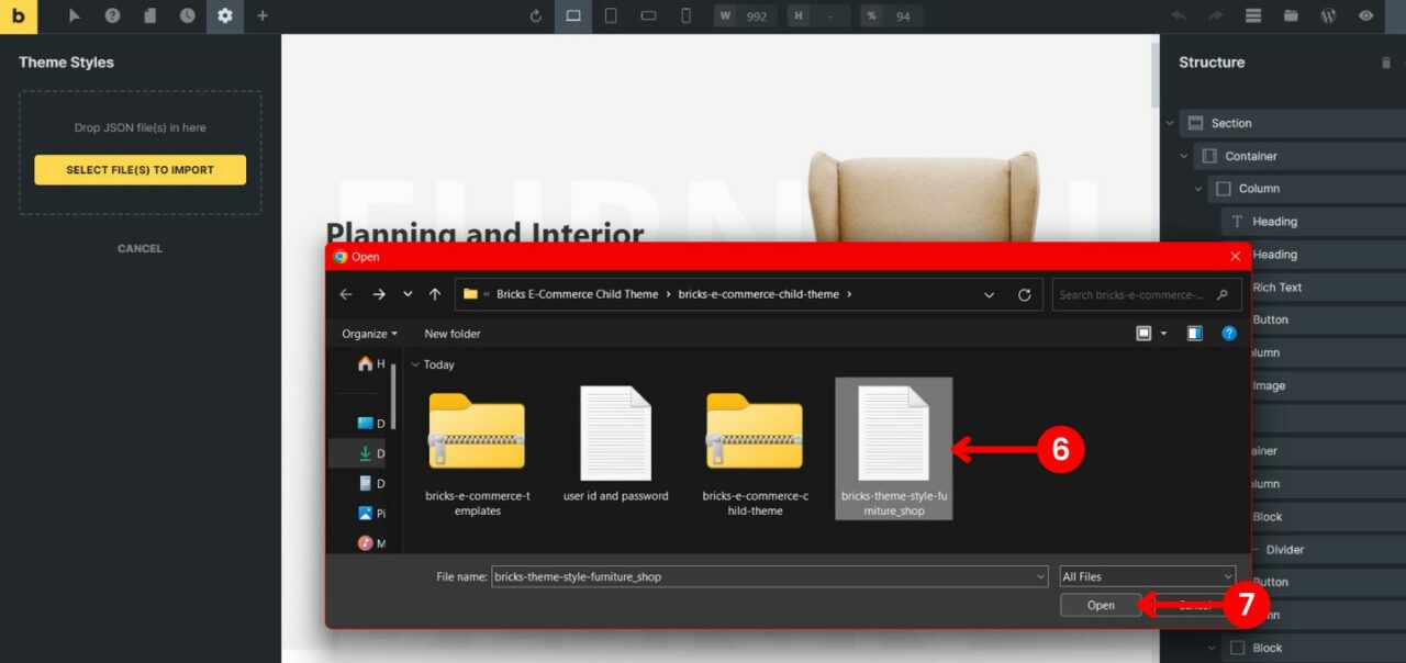How to import and set up bricks theme style - Bricks Awesome