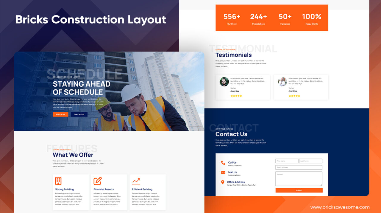 Bricks Construction Layout - Bricks Layouts, Child Themes and more...