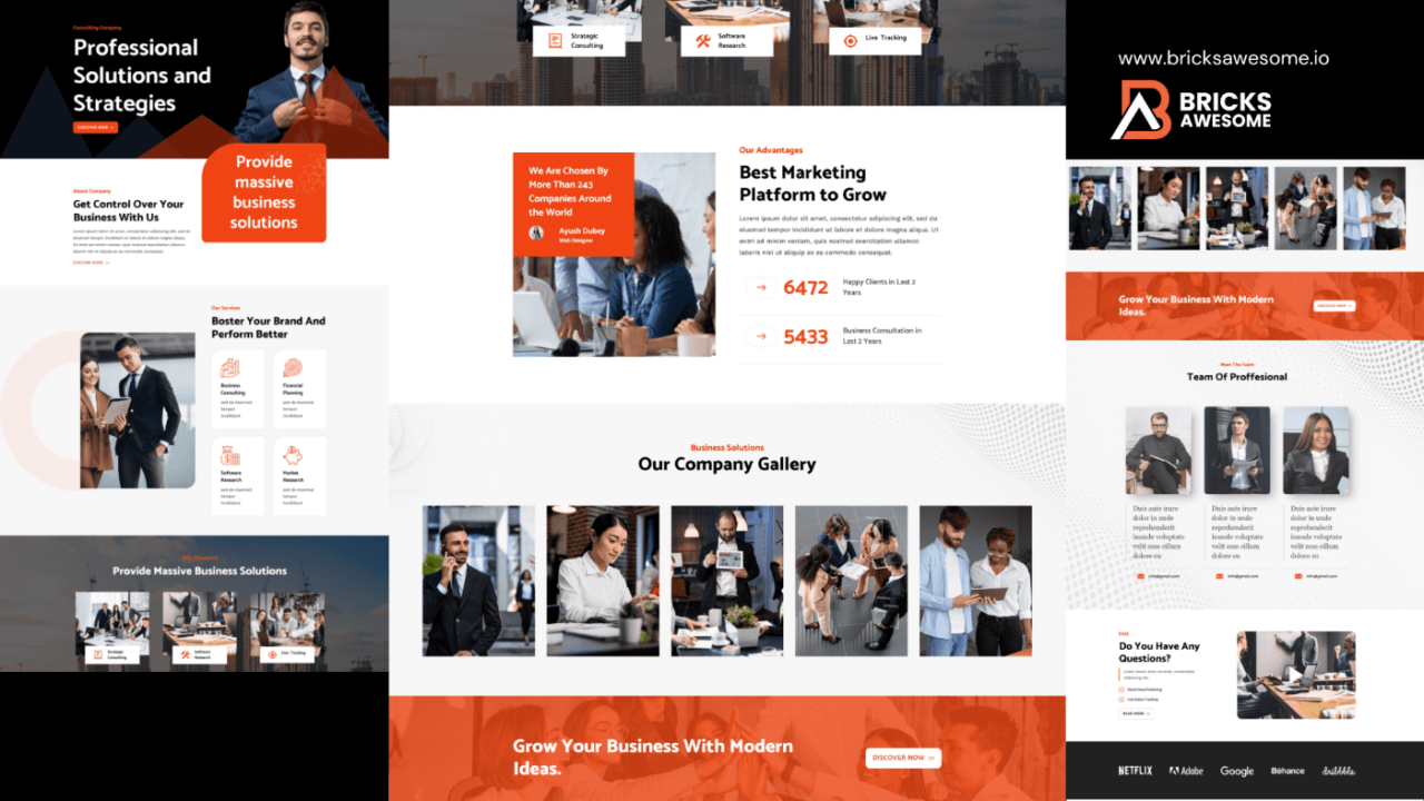 Bricks Company Layout - Bricks Layouts, Child Themes and more...