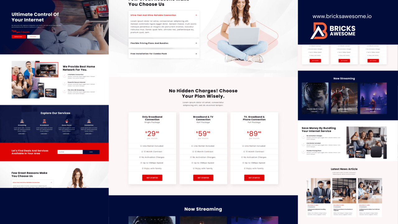 Bricks Internet Pack Layout - Bricks Layouts, Child Themes and more...