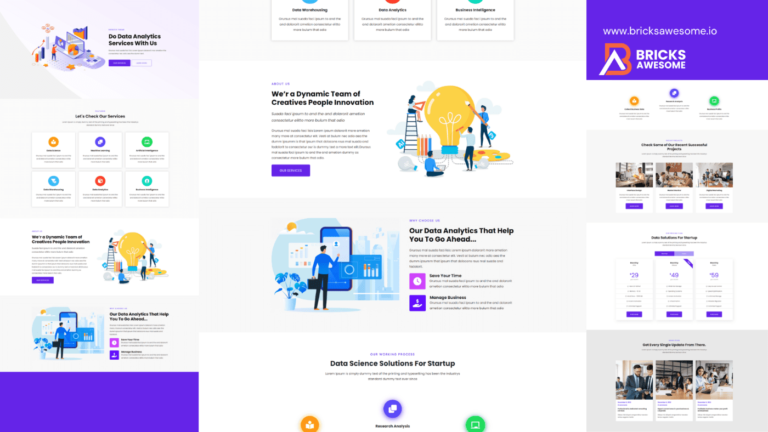 Bricks Data Analytics Layout - Bricks Layouts, Child Themes and more...